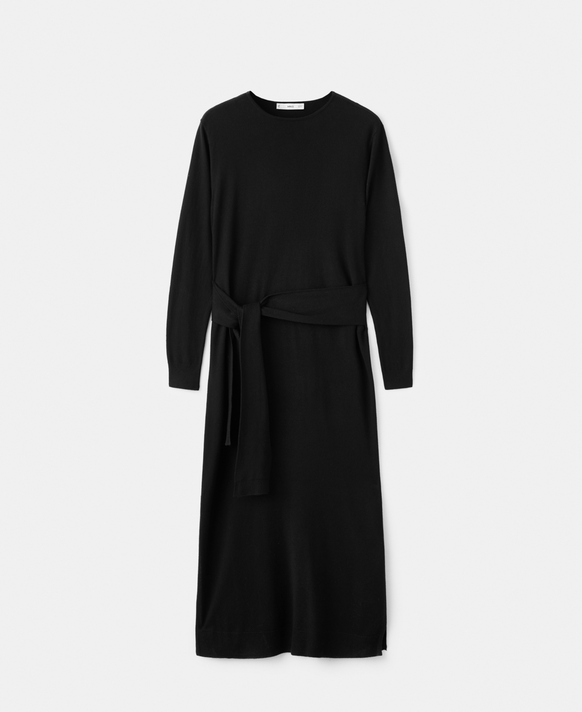 Click here for Mango Womens Knot Knitted Dress - Black prices