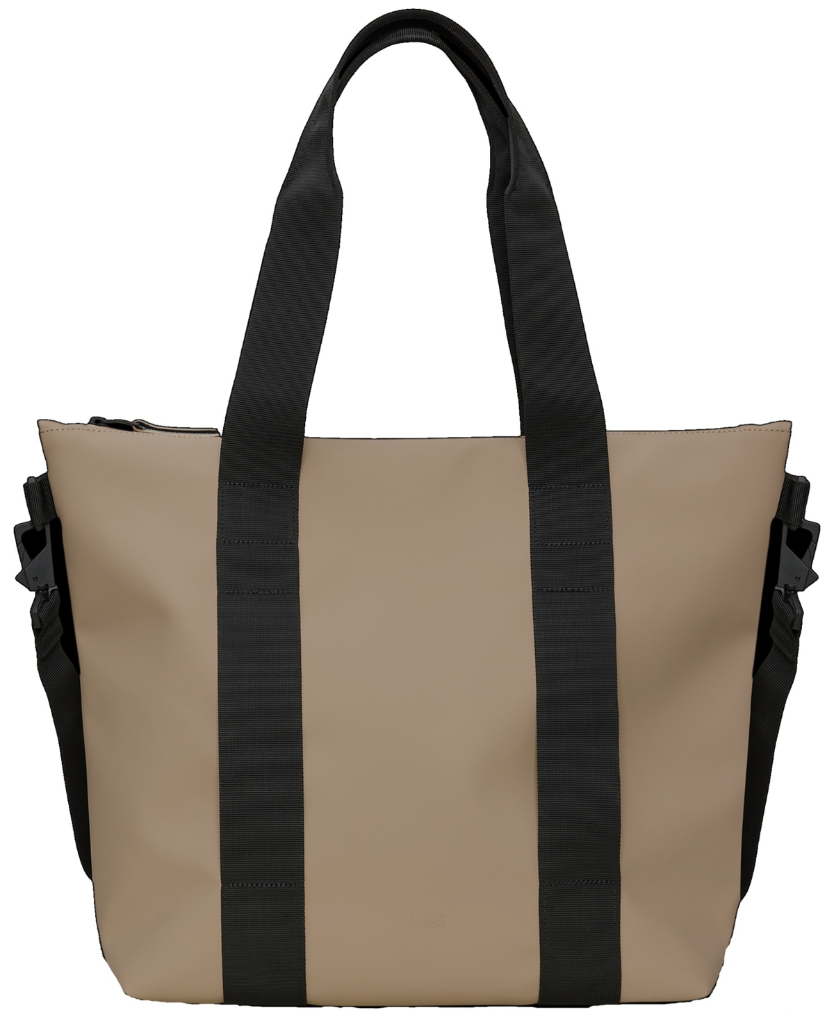 Click here for Rains Mens Waterproof Tote Bag Mini - Beige prices