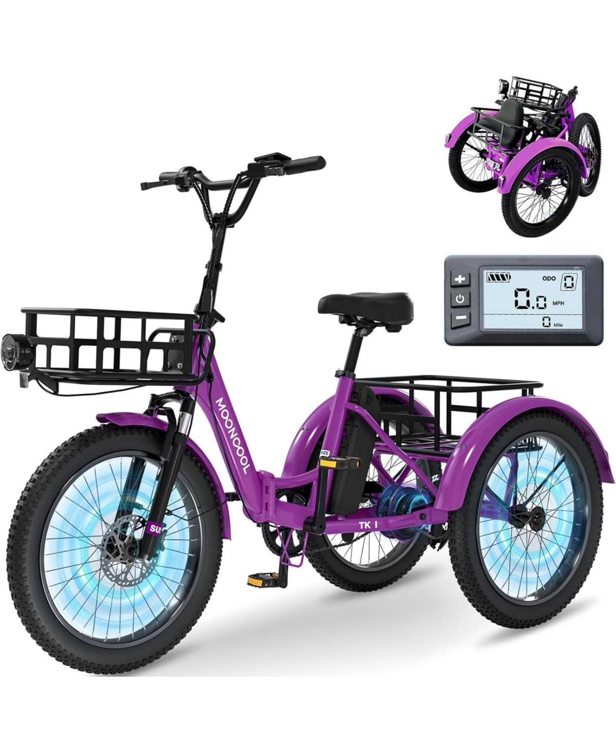 Click here for Mooncool TK1 500W Folding Electric Tricycle for Ad... prices