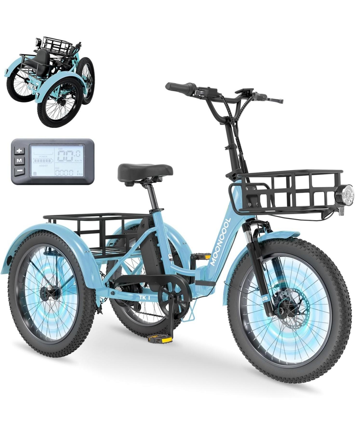 Click here for Mooncool TK1 500W Folding Electric Tricycle for Ad... prices