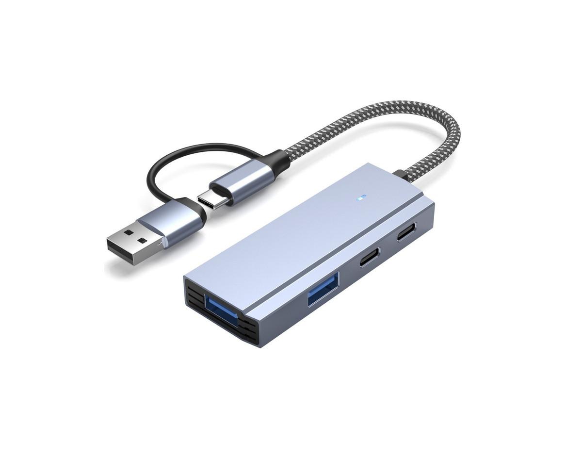 Click here for Risokeys 4-in-1 Usb 3.0 & Type-c Hub with 5Gbps Fa... prices