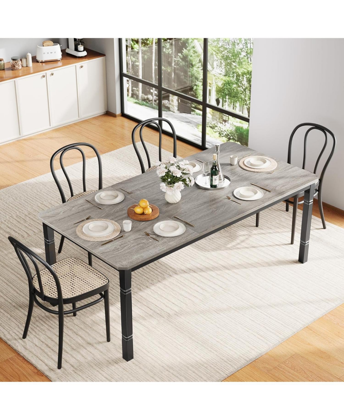 Click here for Gaomon Kitchen Table 79 inch Large Industrial Dini... prices