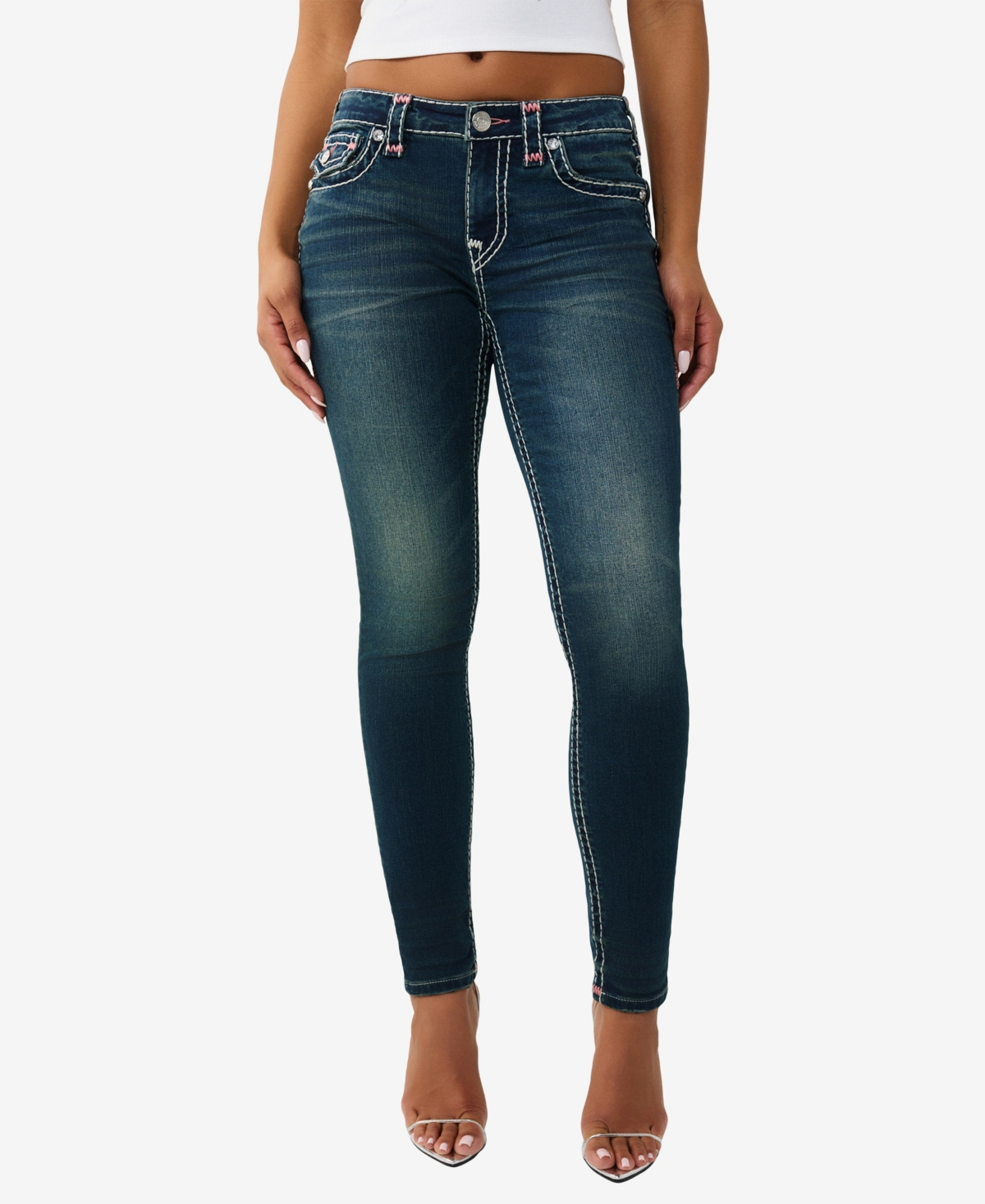 Click here for True Religion Womens Jennie Mid Rise Skinny Super... prices