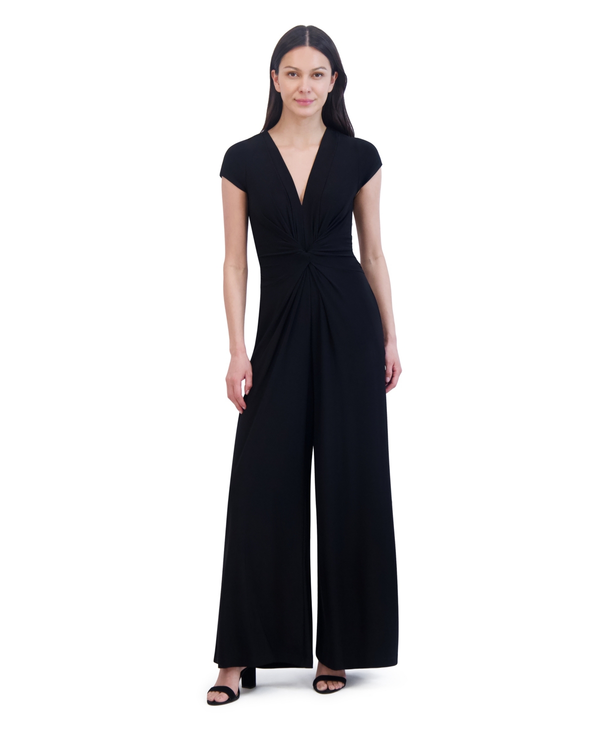 Click here for Vince Camuto Womens Plunge V-Neck Jumpsuit - Black prices