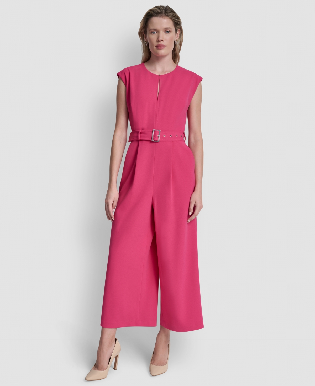 Click here for Dkny Womens Cap-Sleeve Jewel Neck Cropped Jumpsuit... prices