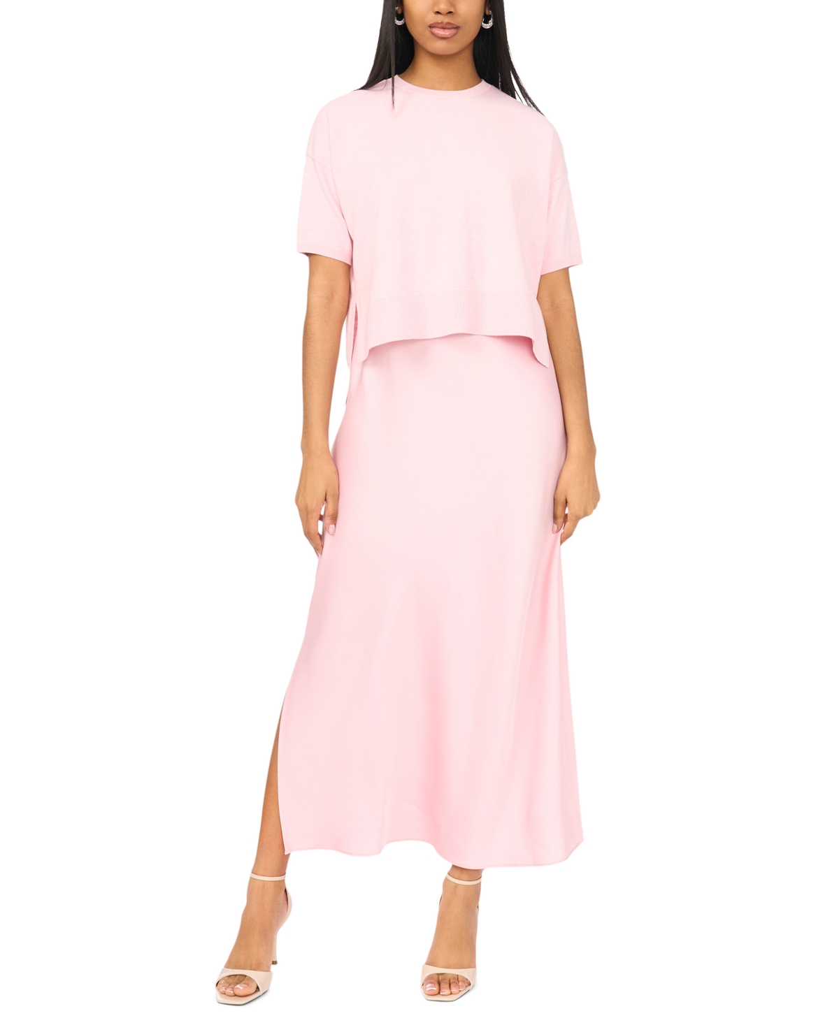Click here for Msk Womens Sweetheart Neck Sweater Dress - Charmin... prices