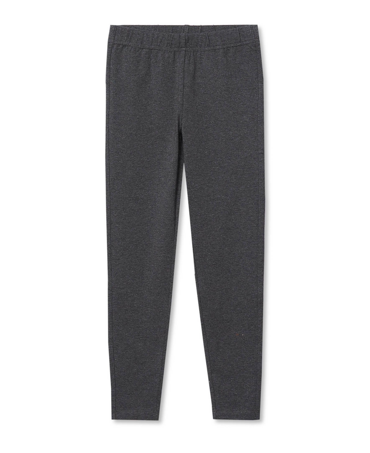 Click here for Lands End Girls Tough Cotton Legging - Charcoal he... prices