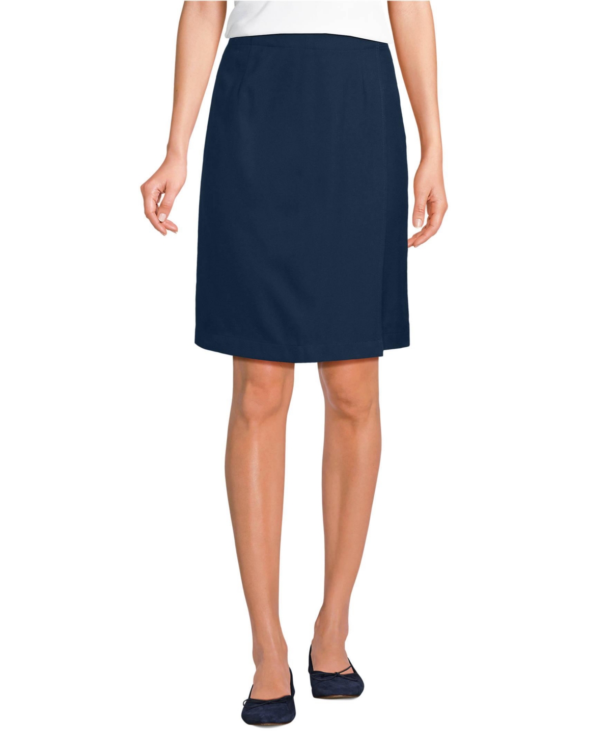 Click here for Lands End Womens Solid A Line Tab Top of Knee Skor... prices