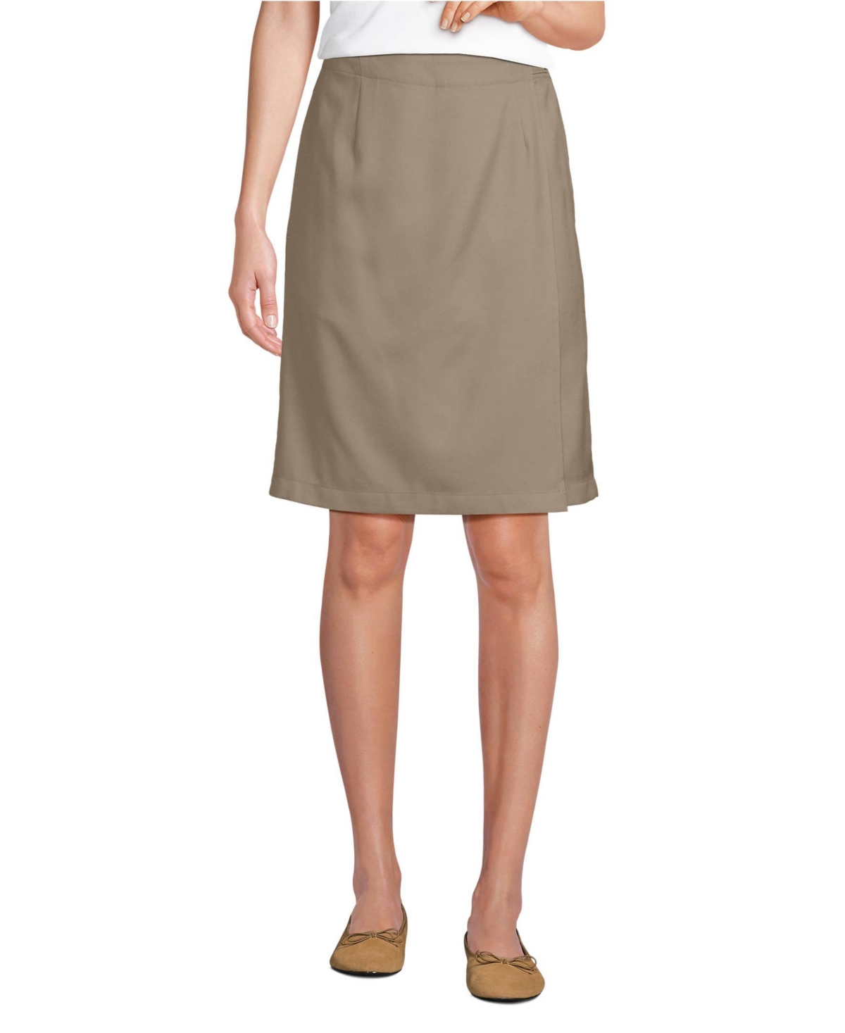 Click here for Lands End Womens Solid A Line Tab Top of Knee Skor... prices