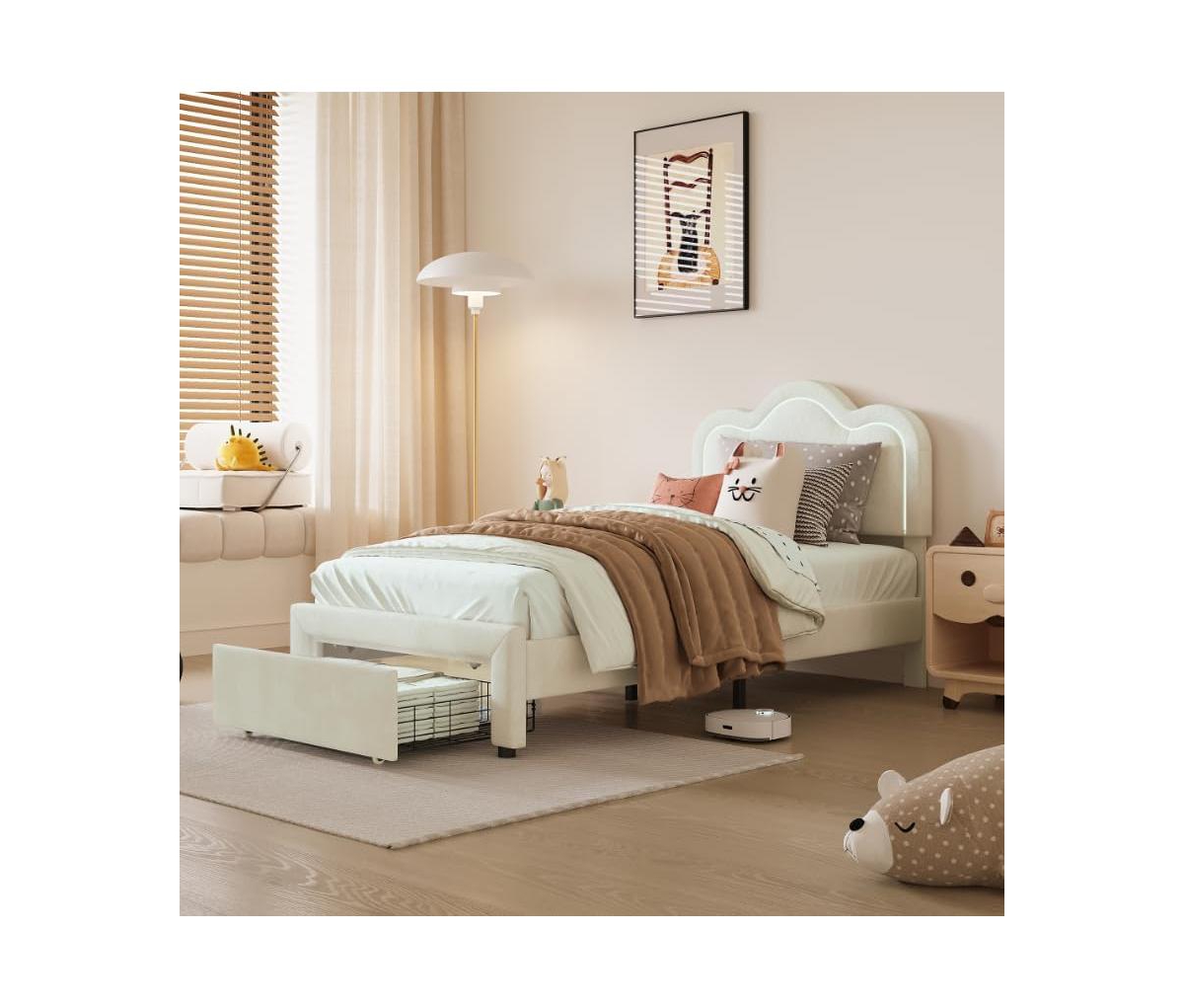 Click here for Gaomon Queen Size Floating Bed Frame with Led Ligh... prices