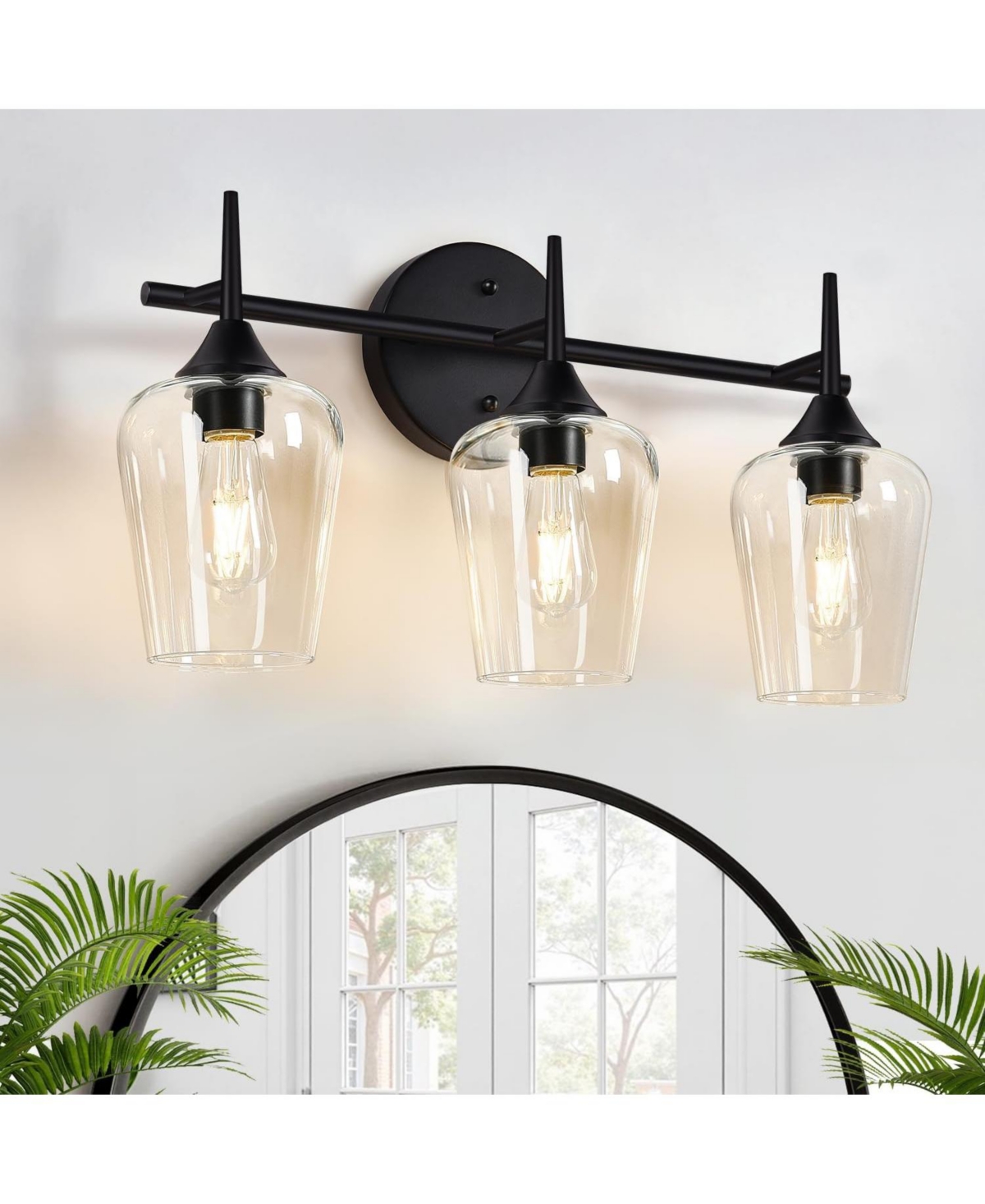 Click here for Busdays 3 Light Black Bathroom Vanity Light with C... prices