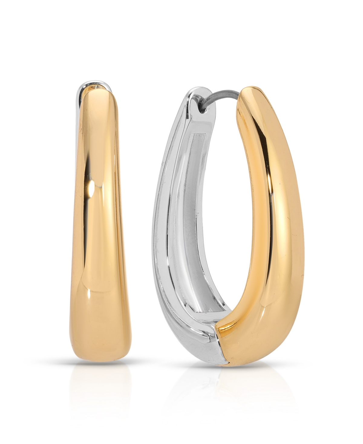 Click here for Ettika Mixed Metal Hoop Earrings - Gold prices