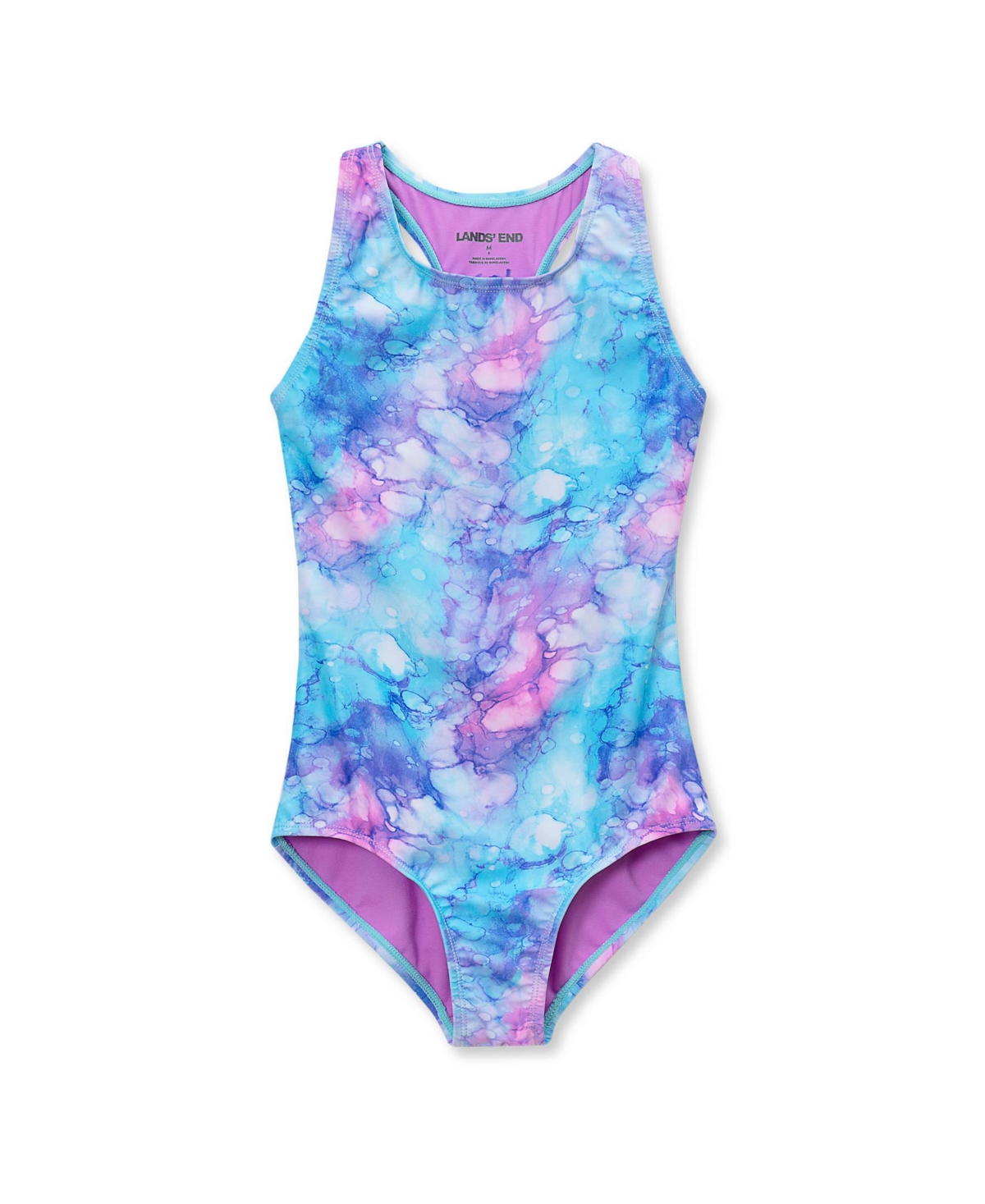 Click here for Lands End Girls Chlorine Resistant Sporty Racer Ba... prices