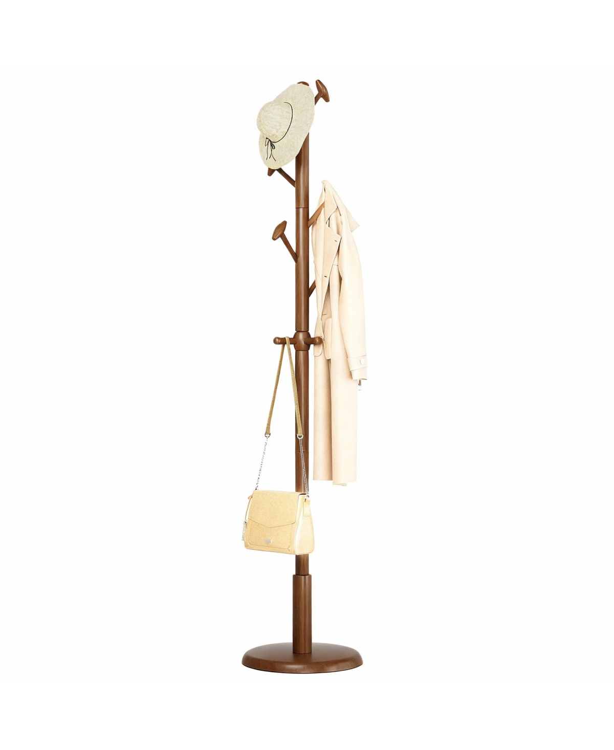 Click here for Yigii Solid Rubberwood Coat Rack: 10 Hooks  Tree D... prices