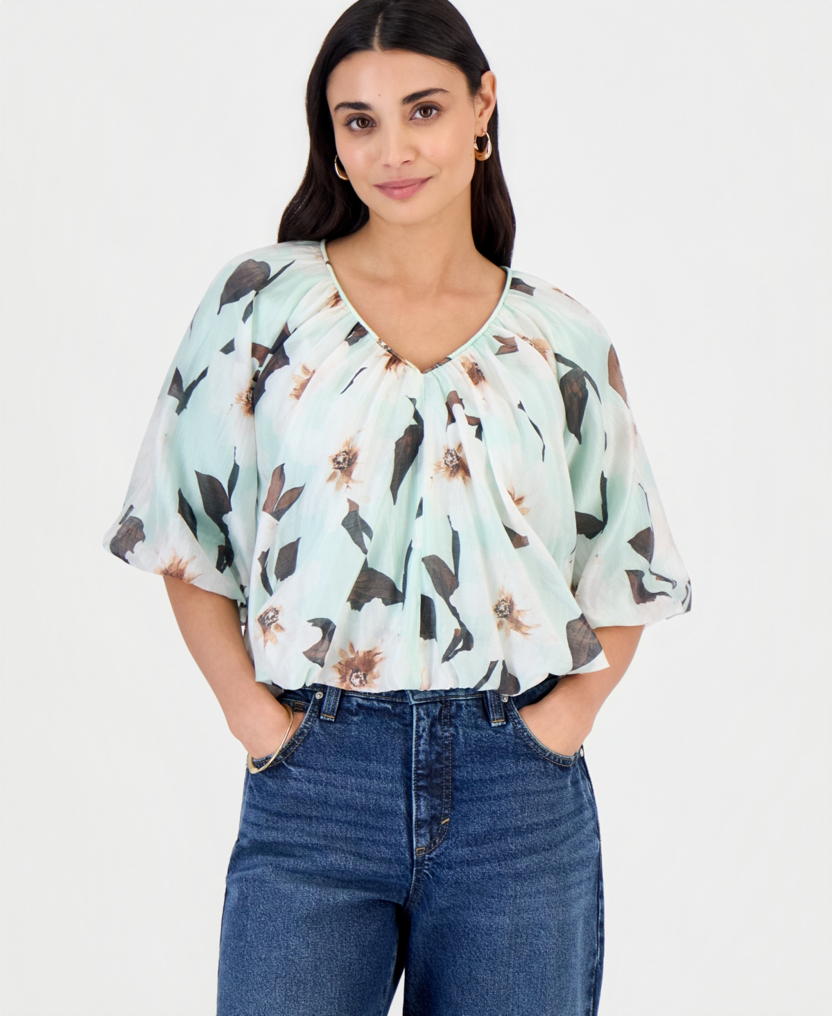 Click here for I.n.c. International Concepts Petite Puff-Sleeve B... prices