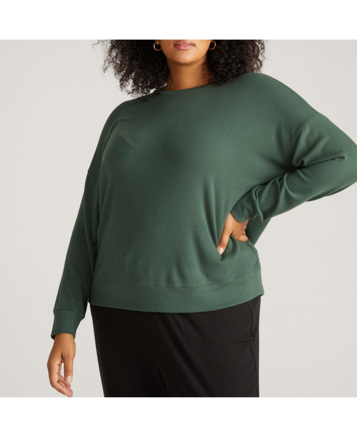 Click here for Universal Standard Plus Size TravelKnit Sweatshirt... prices