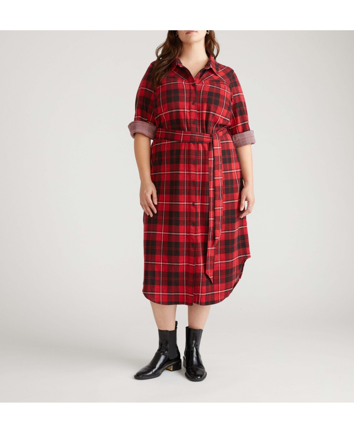 Click here for Universal Standard Plus Size Morgan Belted Stretch... prices