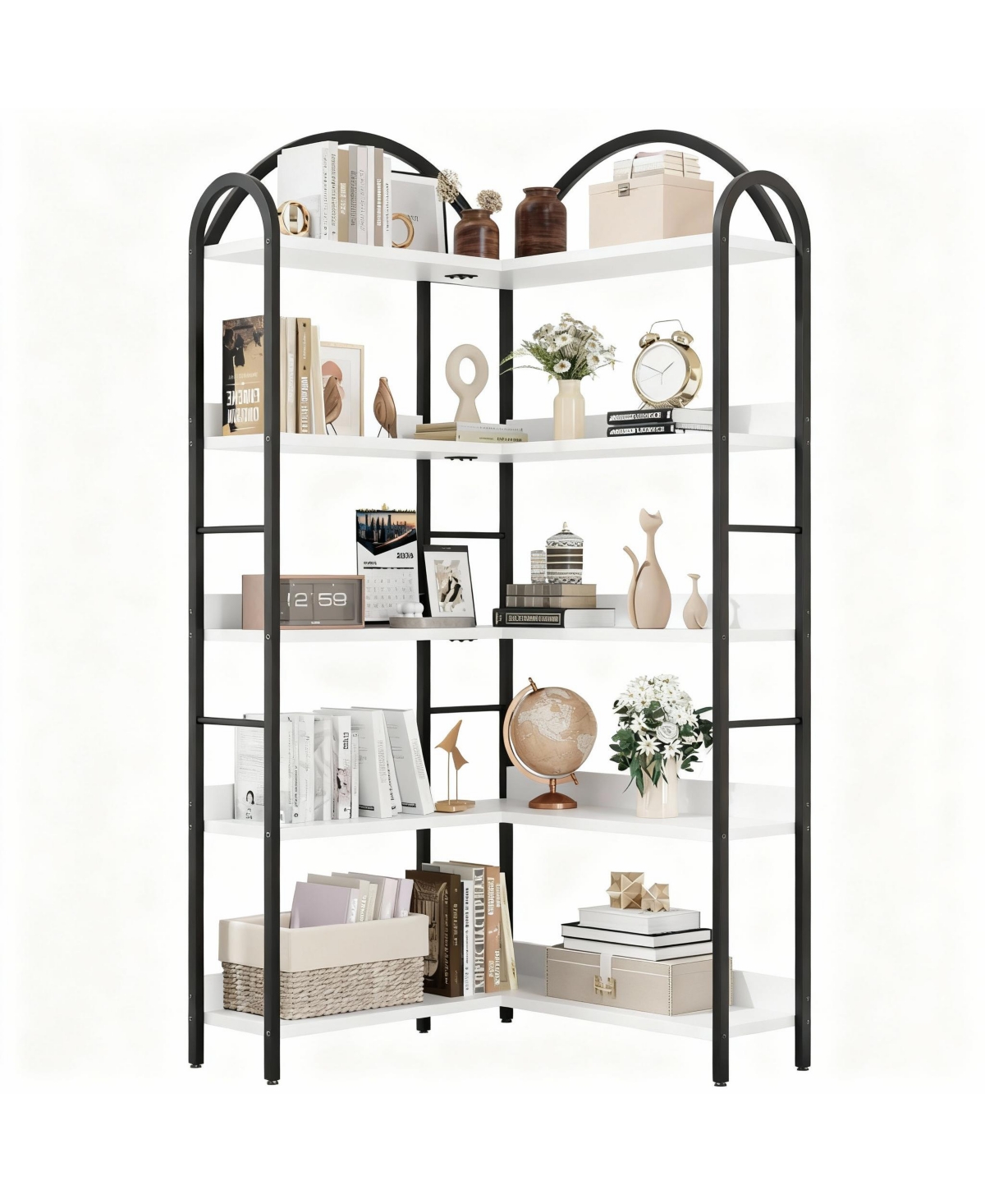 Click here for Yigii 5-Tier Storage Bookshelf  Corner Design  Edg... prices