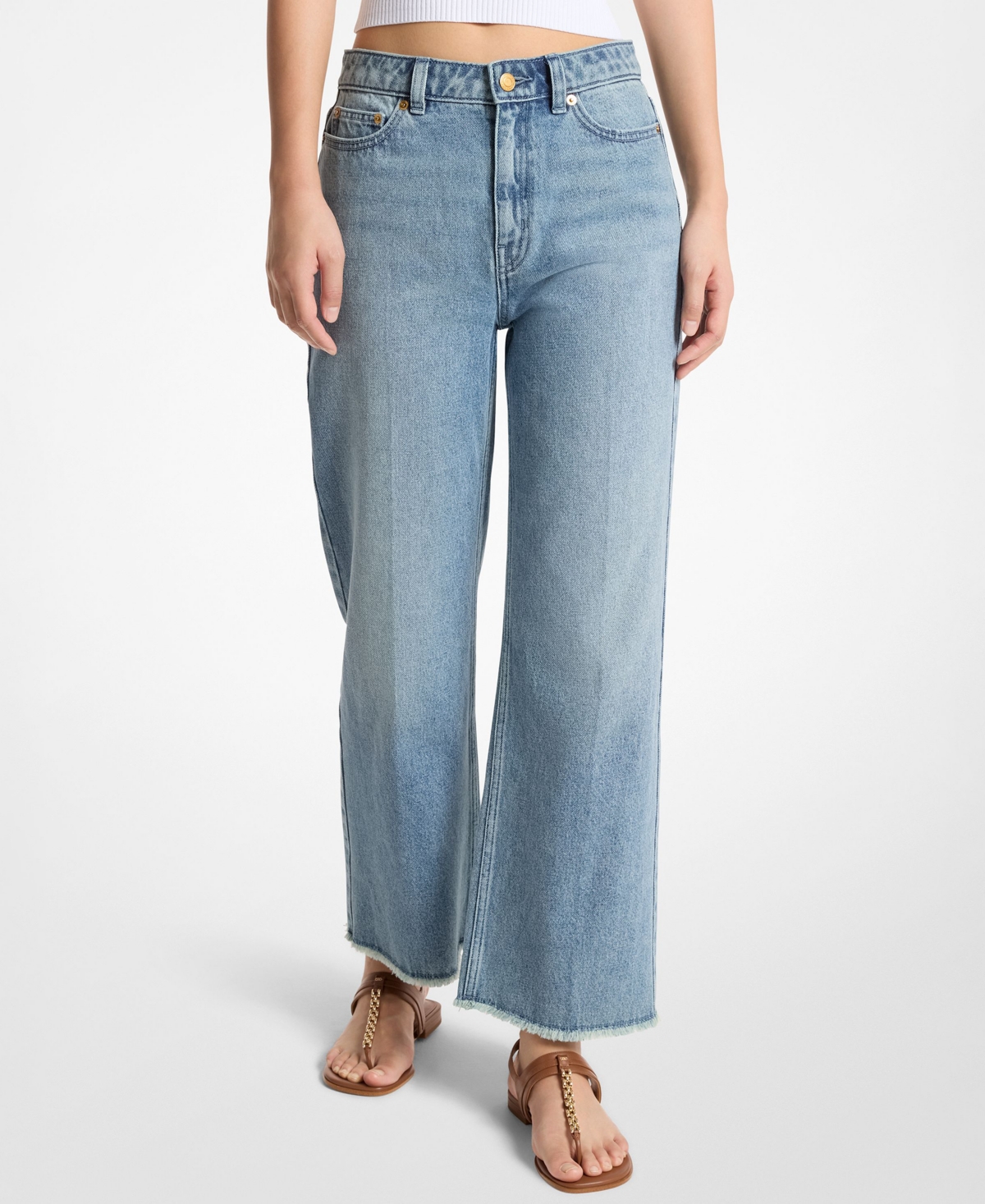 Click here for Michael Michael Kors Womens Cropped Kick Jeans - H... prices