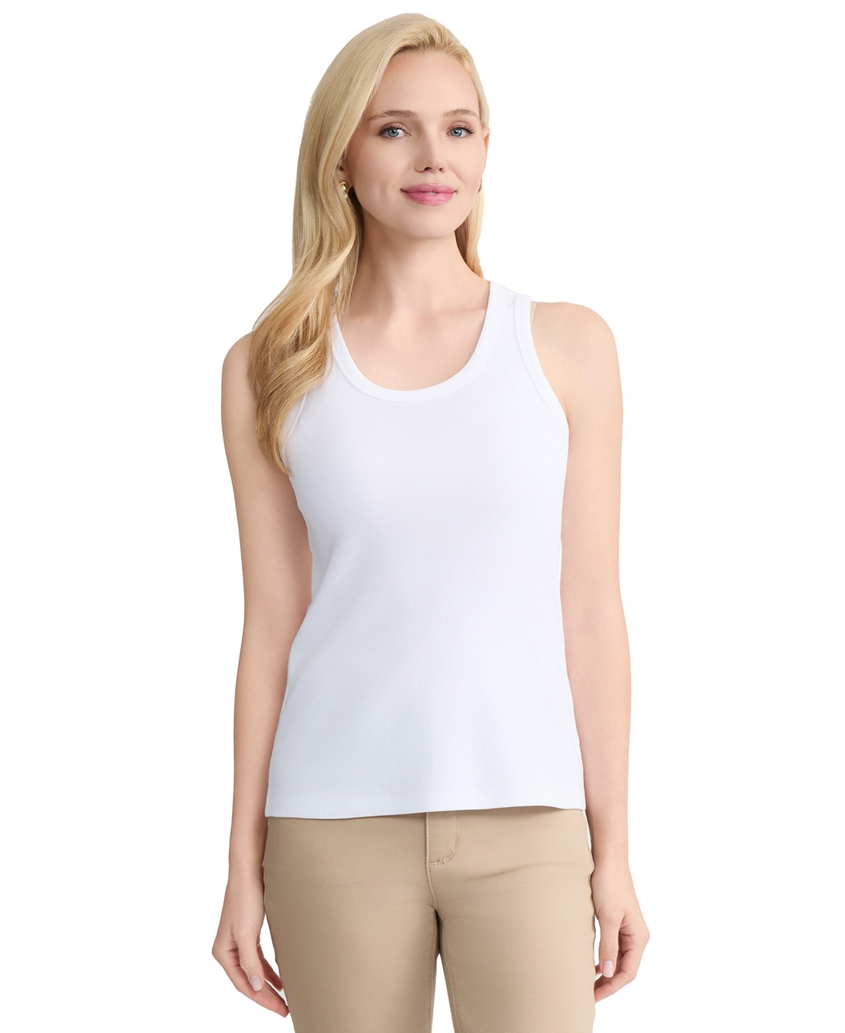 Click here for Jones New York Womens Round Neck Tank Top - Nyc Wh... prices