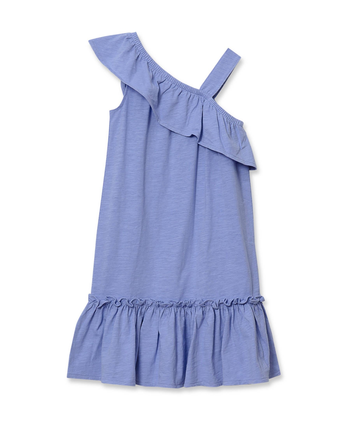 Click here for Lands End Girls Ruffle Asymmetrical Dress - Pale p... prices