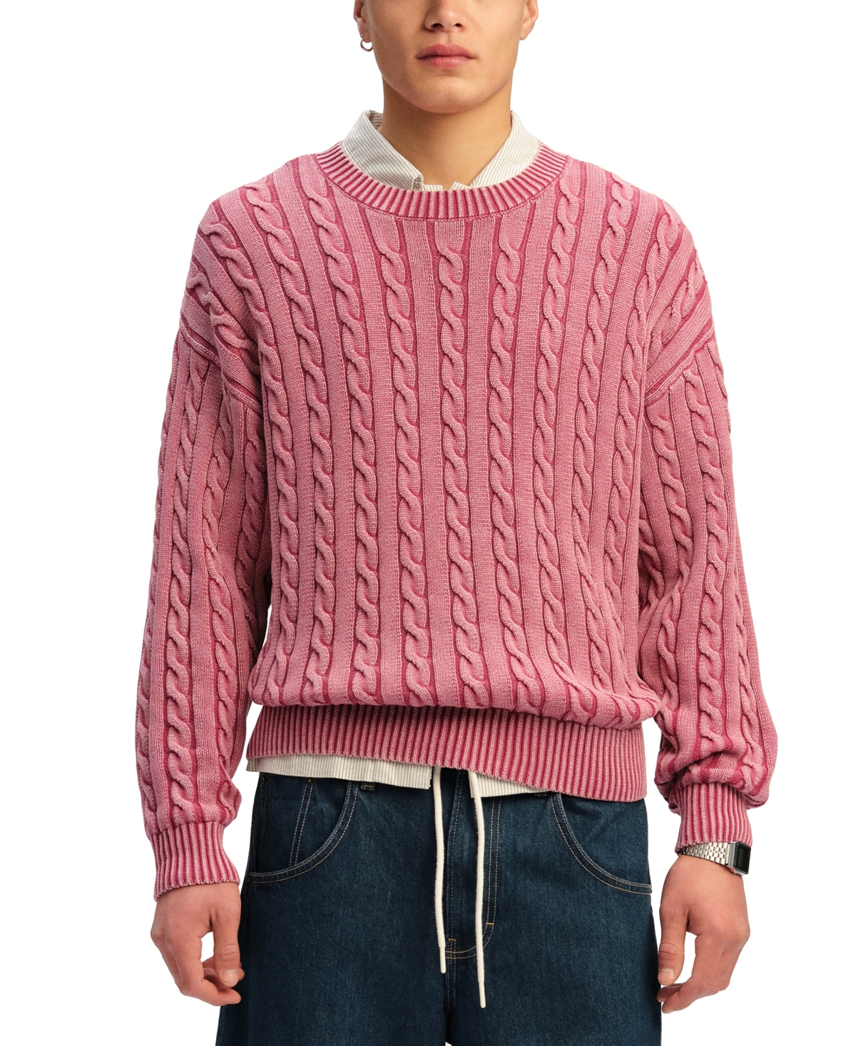 Click here for Cotton On Mens Regular-Fit Crewneck Knit Sweater -... prices