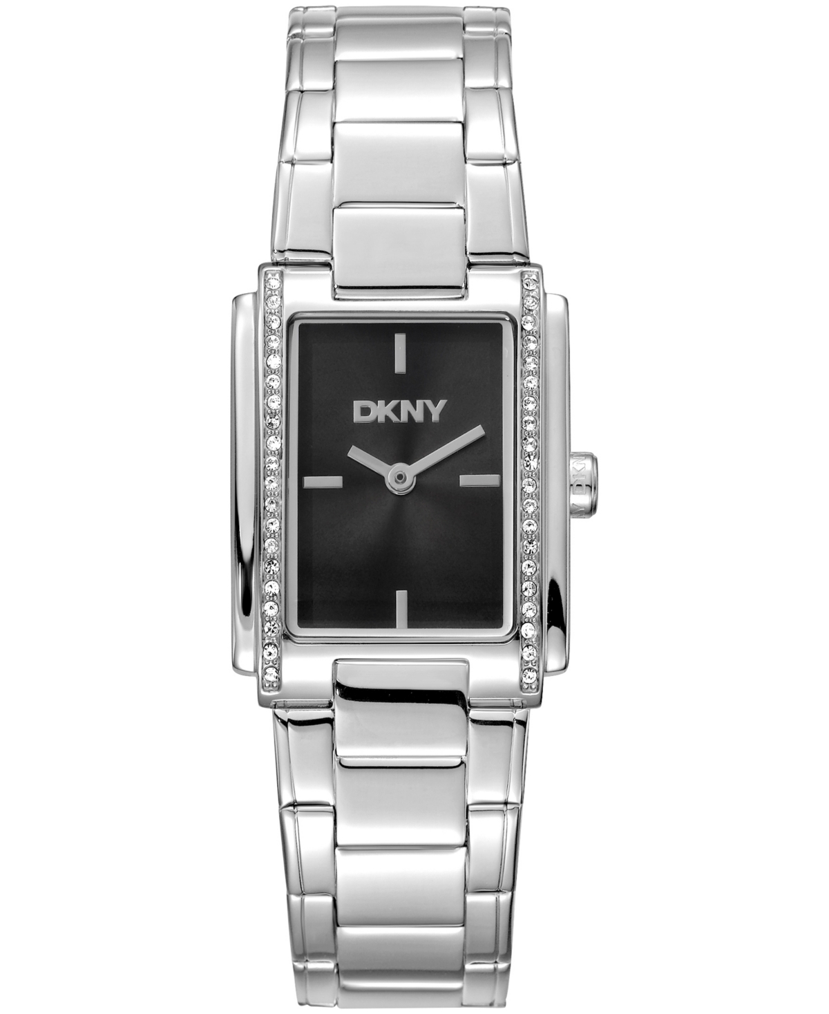 Click here for Dkny Womens Black Dial Crystal Accented Case Stain... prices