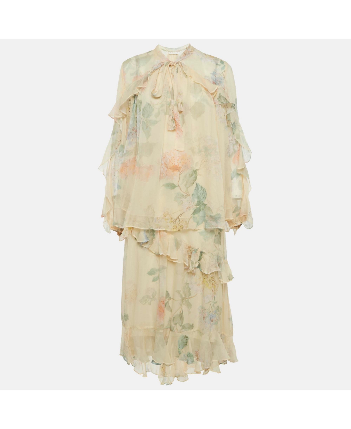 Click here for Pre-Owned Zimmermann Womens Floral Print Frill Det... prices