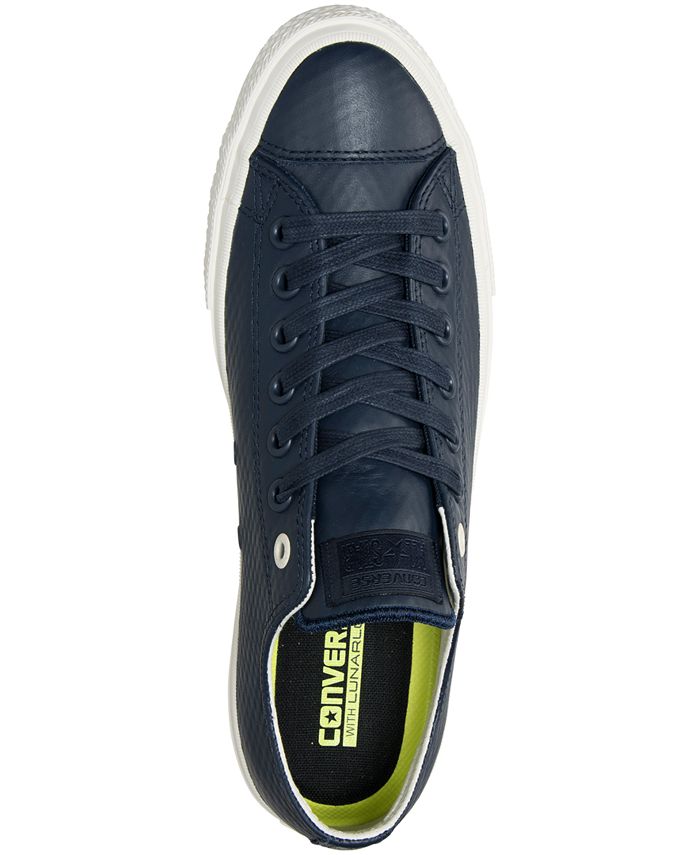 Converse Men's Chuck Taylor All Star II Ox Mesh Backed Leather Casual ...