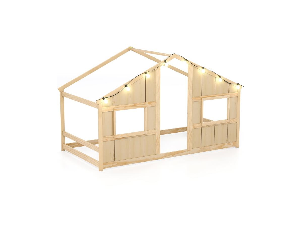 Click here for Slickblue Kids Twin Floor Bed  House-Shaped Design... prices