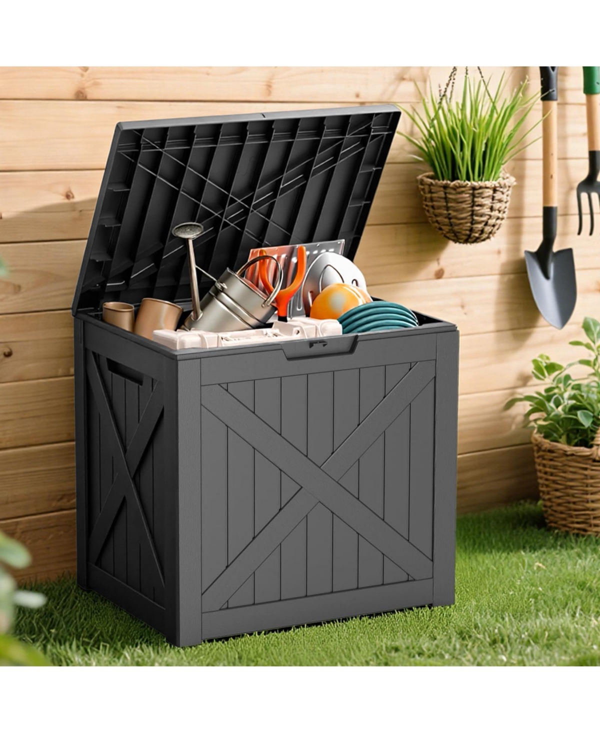 Click here for Cesicia 32 Gallon Deck Box - Waterproof Resin Indo... prices