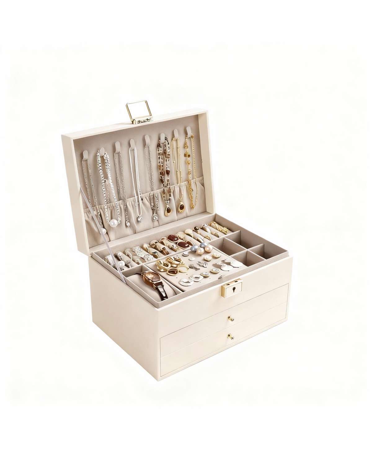 Click here for Yigii 3-Layer Jewelry Organizer with Removable Div... prices
