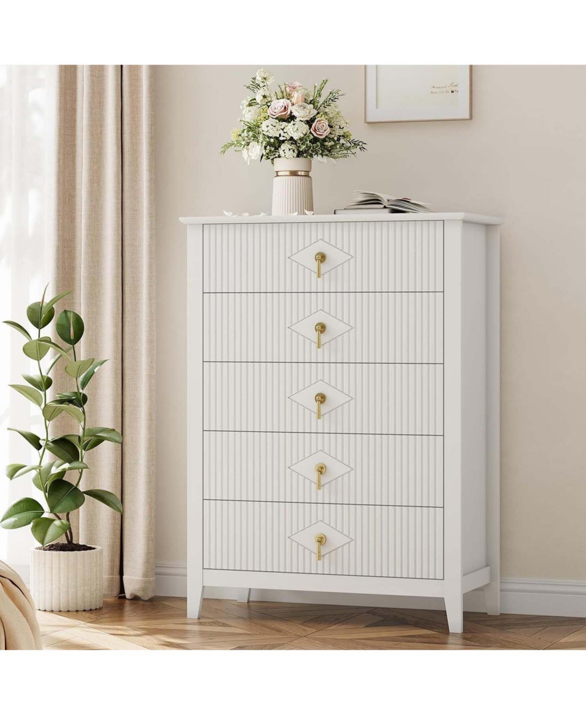 Click here for Gaomon 47.2" Wide Fluted Dresser - 6-Drawer C... prices