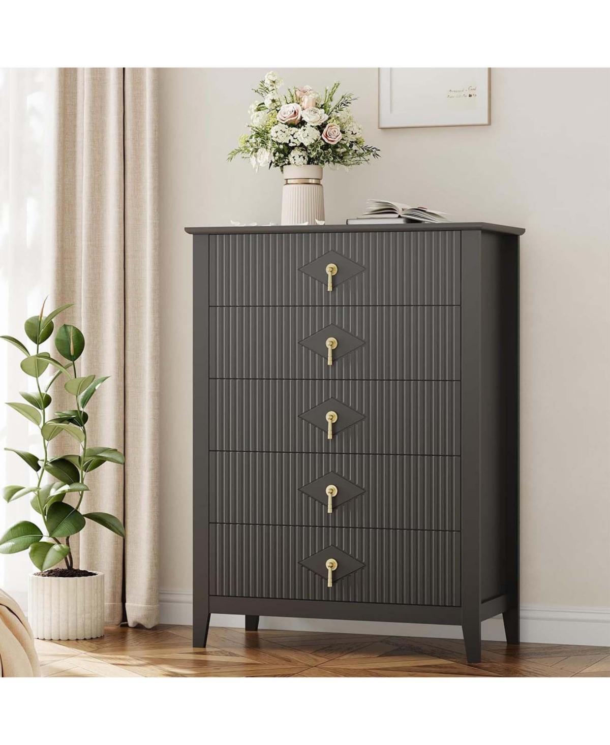 Click here for Gaomon 47.2" Wide Fluted Dresser - 6-Drawer C... prices