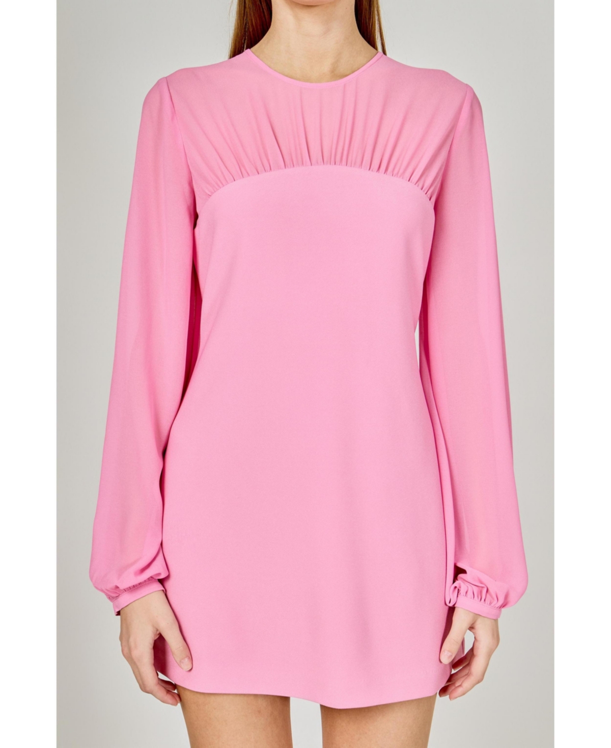 Click here for endless rose Womens Mixed Media Mini Dress with Pu... prices