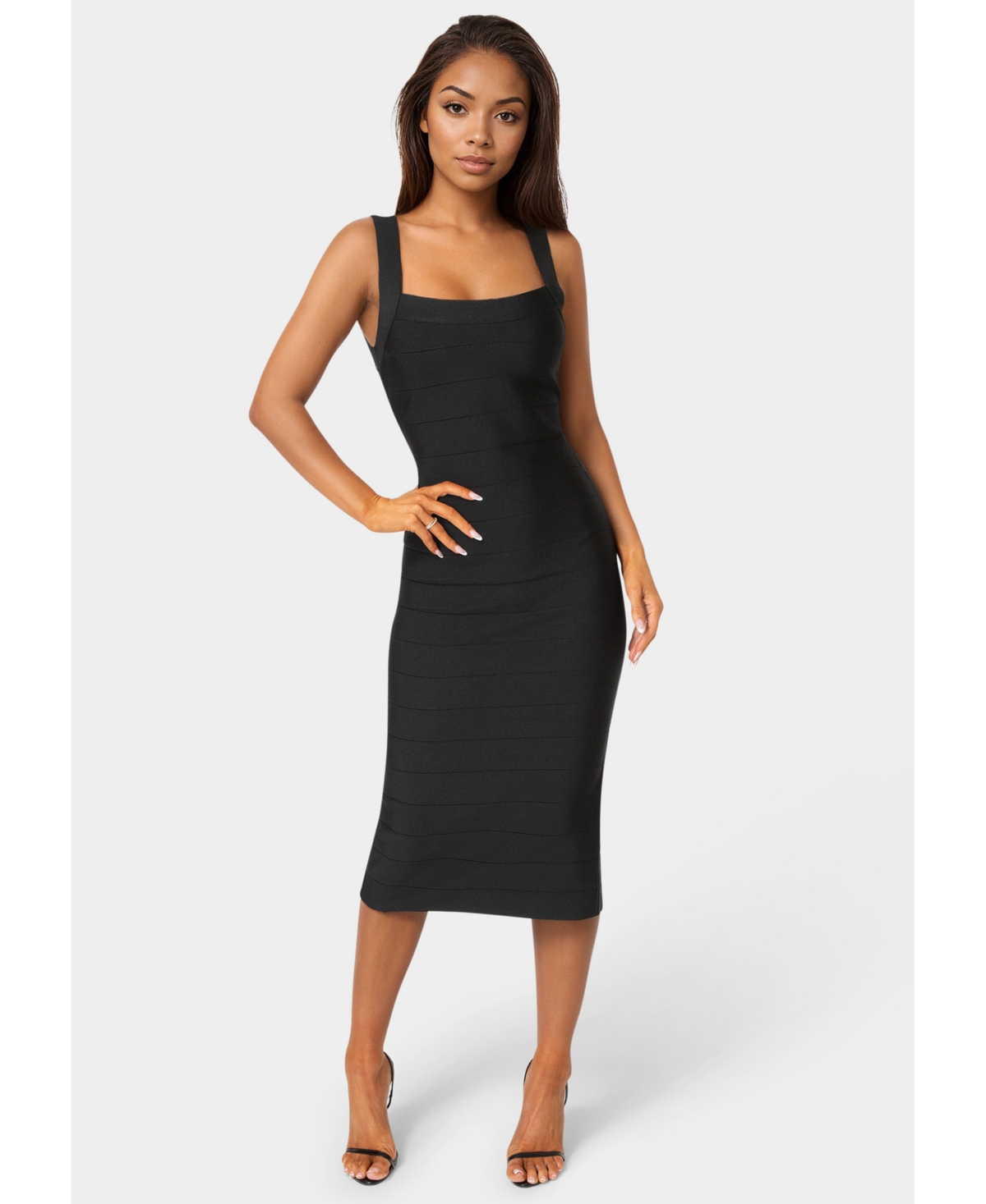 Click here for Bebe Womens Bandage Midi Tank Dress - Black prices