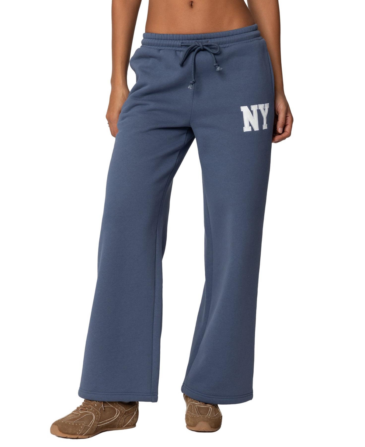 Click here for Edikted Womens Ny Wide Leg Sweatpants - Blue prices
