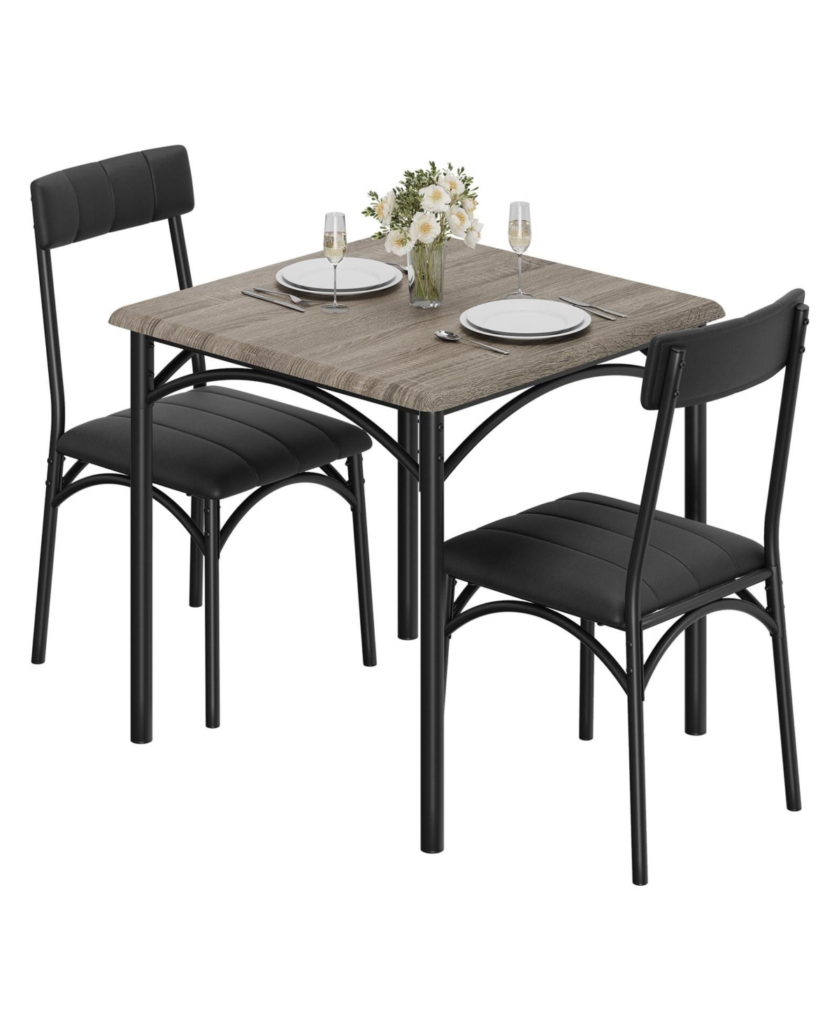 Click here for gaomon Dining Table Set  1 Table and 2 Upholstered... prices