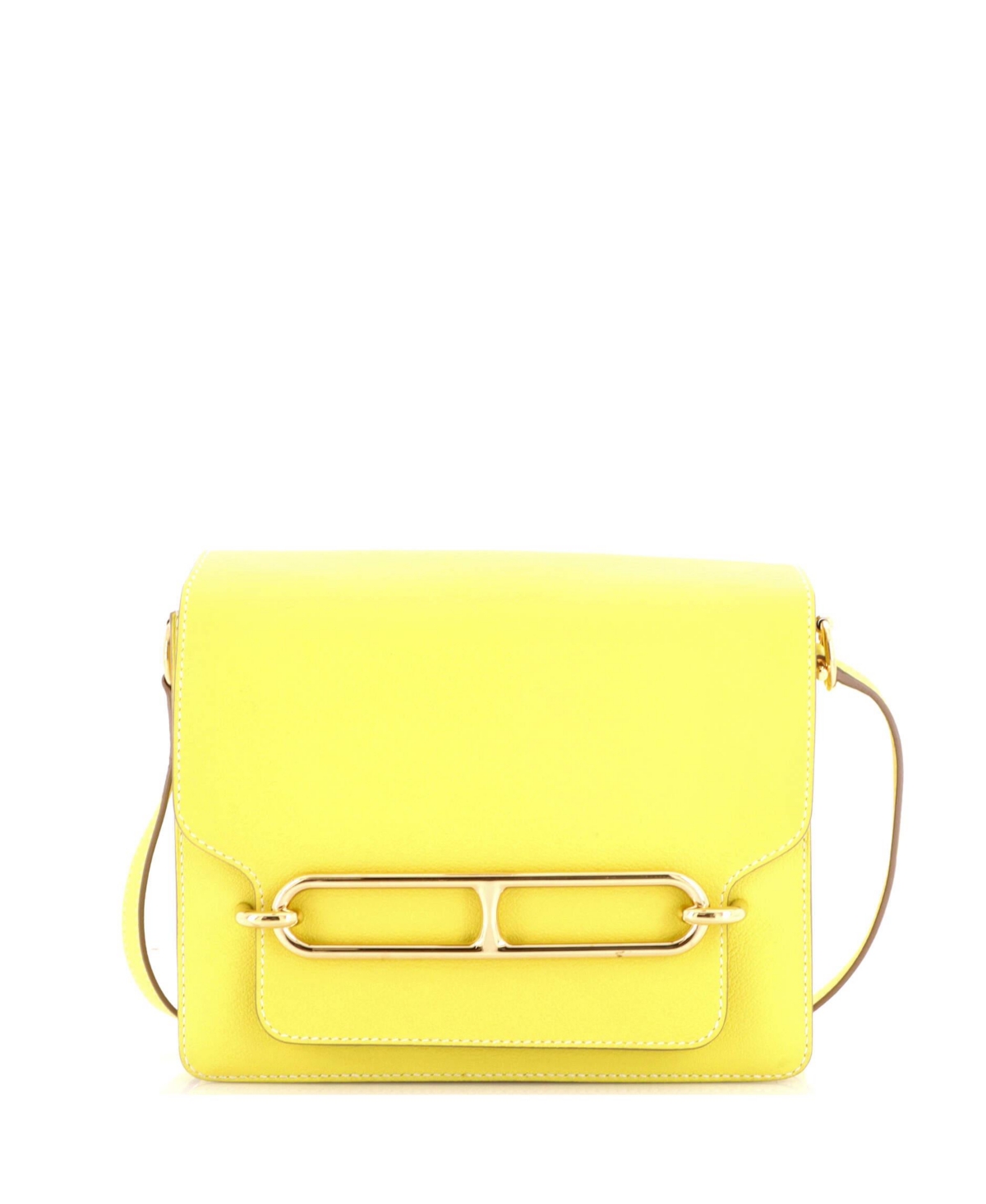 Click here for Pre-Owned HERMES 23 Roulis Bag Evercolor - Yellow prices