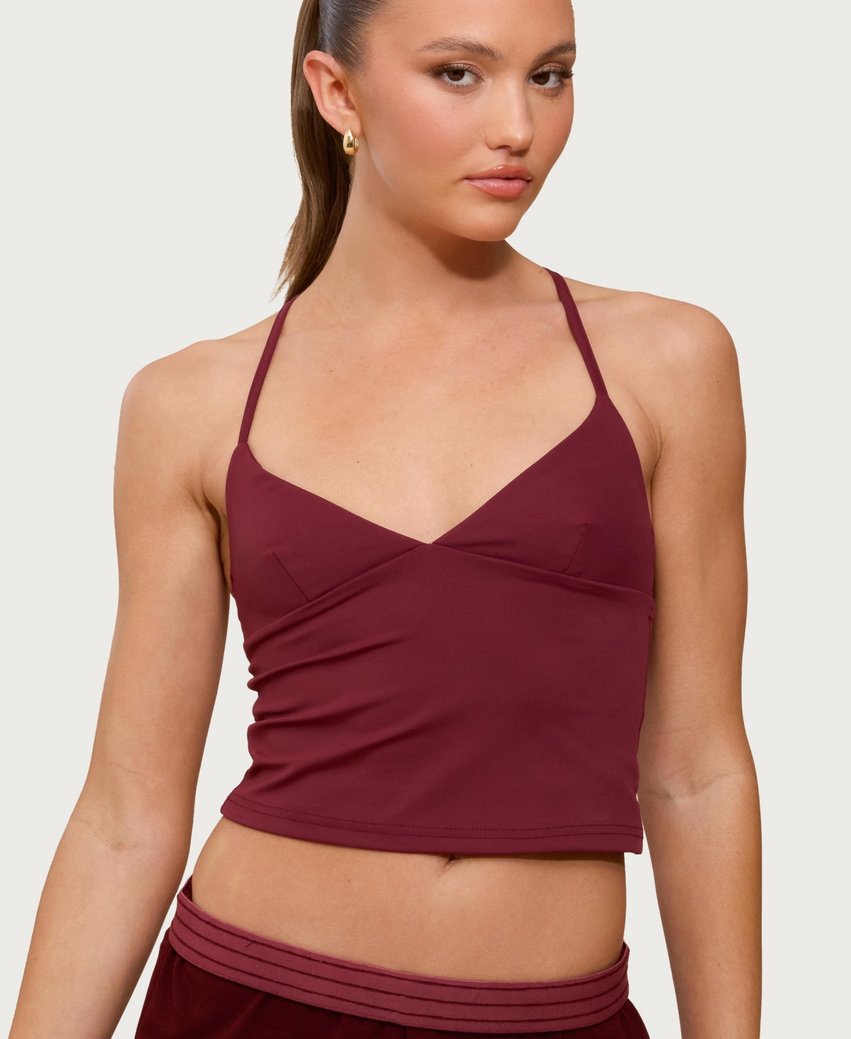 Click here for Edikted Womens Felice V Neck Tank Top - Burgundy prices