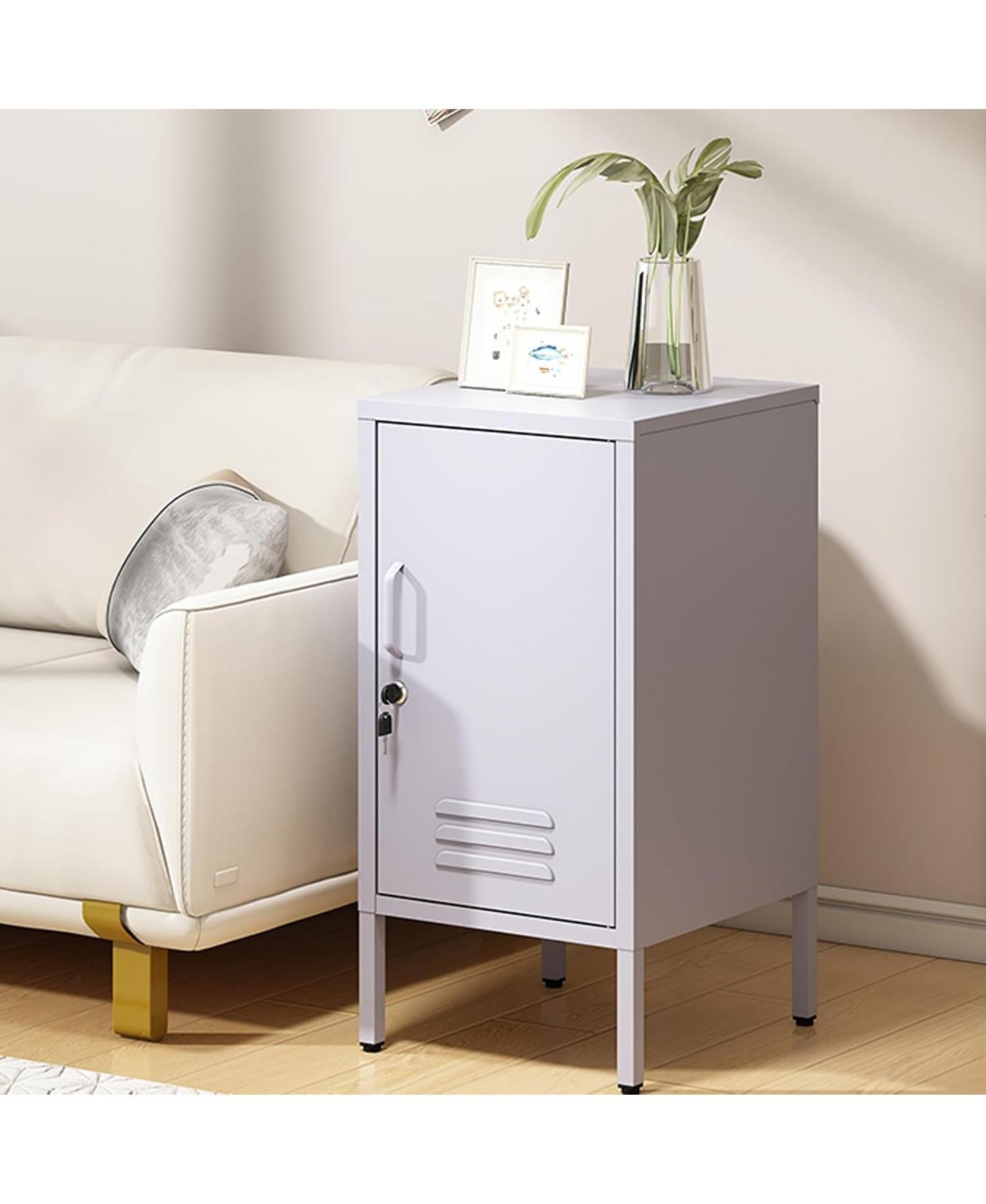 Click here for gaomon Metal Locker Nightstand with Door & Shelf... prices