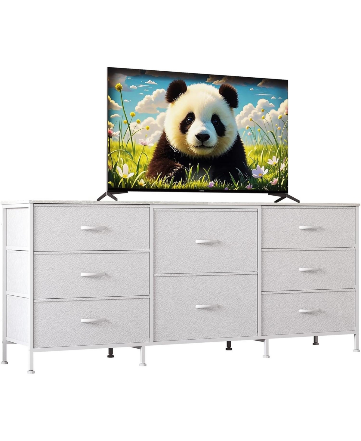 Click here for gaomon 8 Drawer Fabric Dresser Tv Stand with Woode... prices