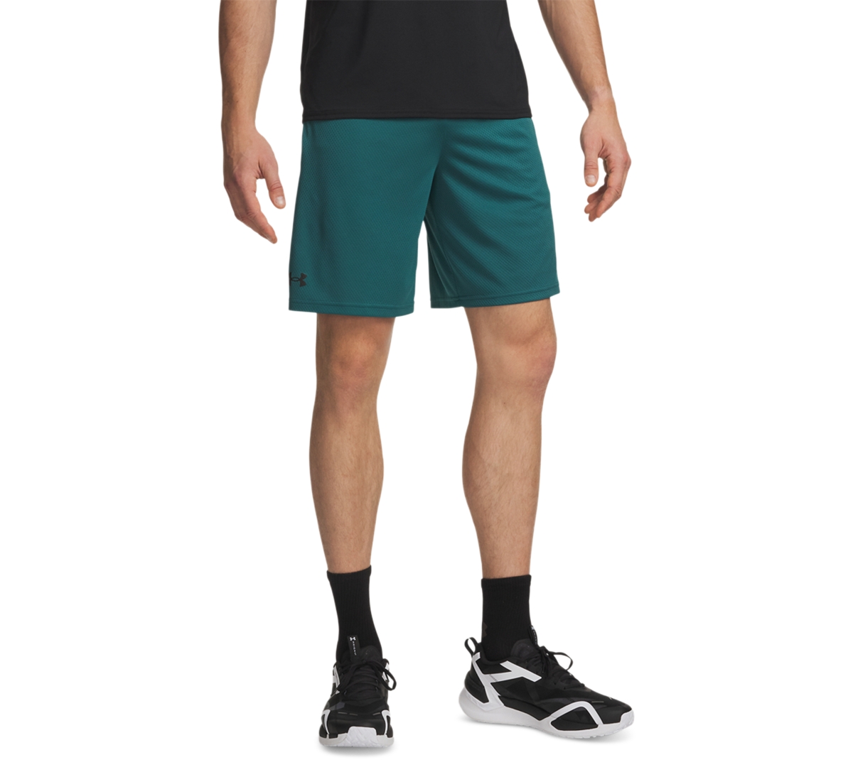 Click here for Under Armour Mens Tech 9 Mesh Shorts - Rack Green prices