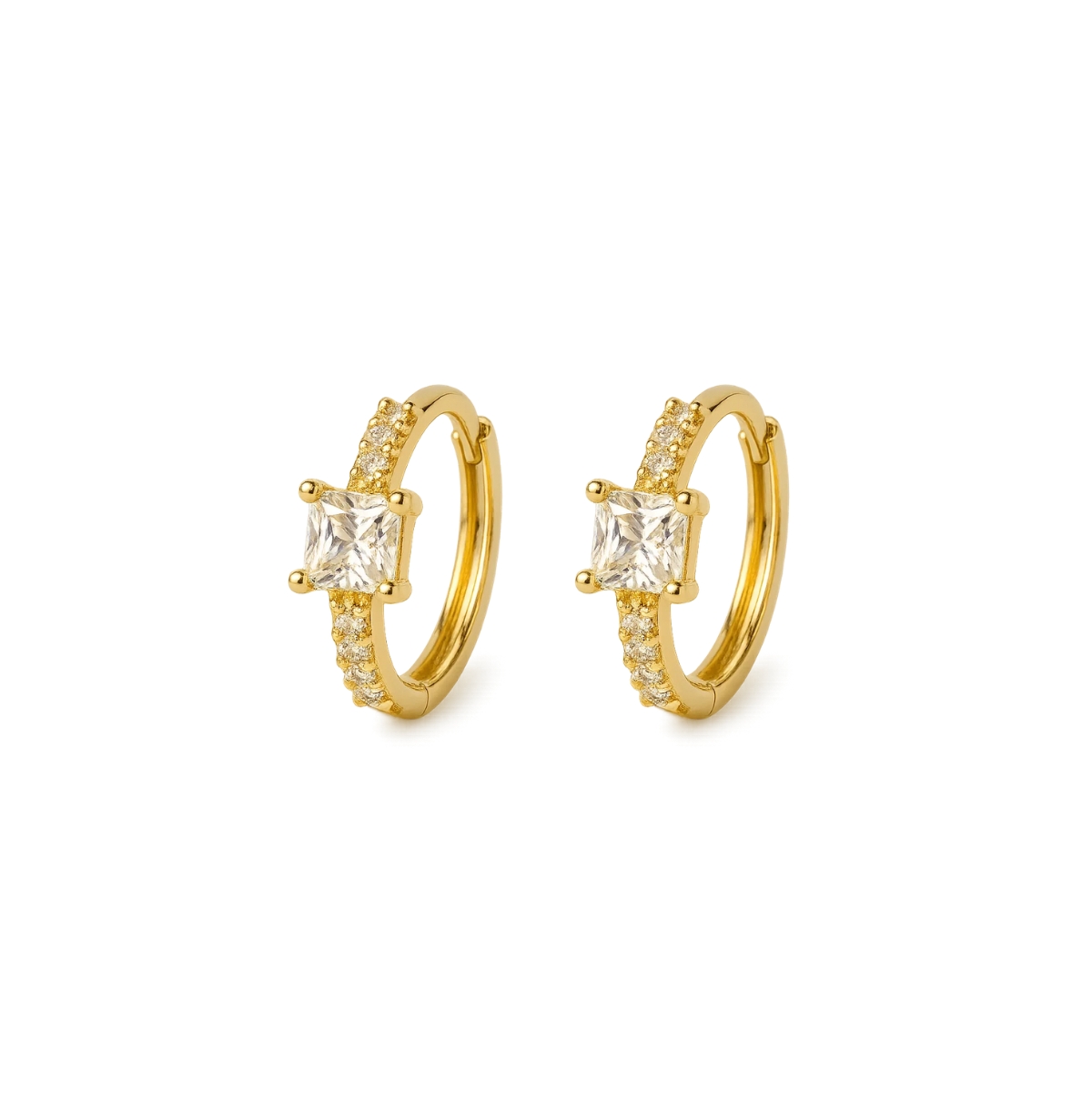 Click here for Dloria Lila Square-Cut Huggie Hoop Earrings - Gold prices