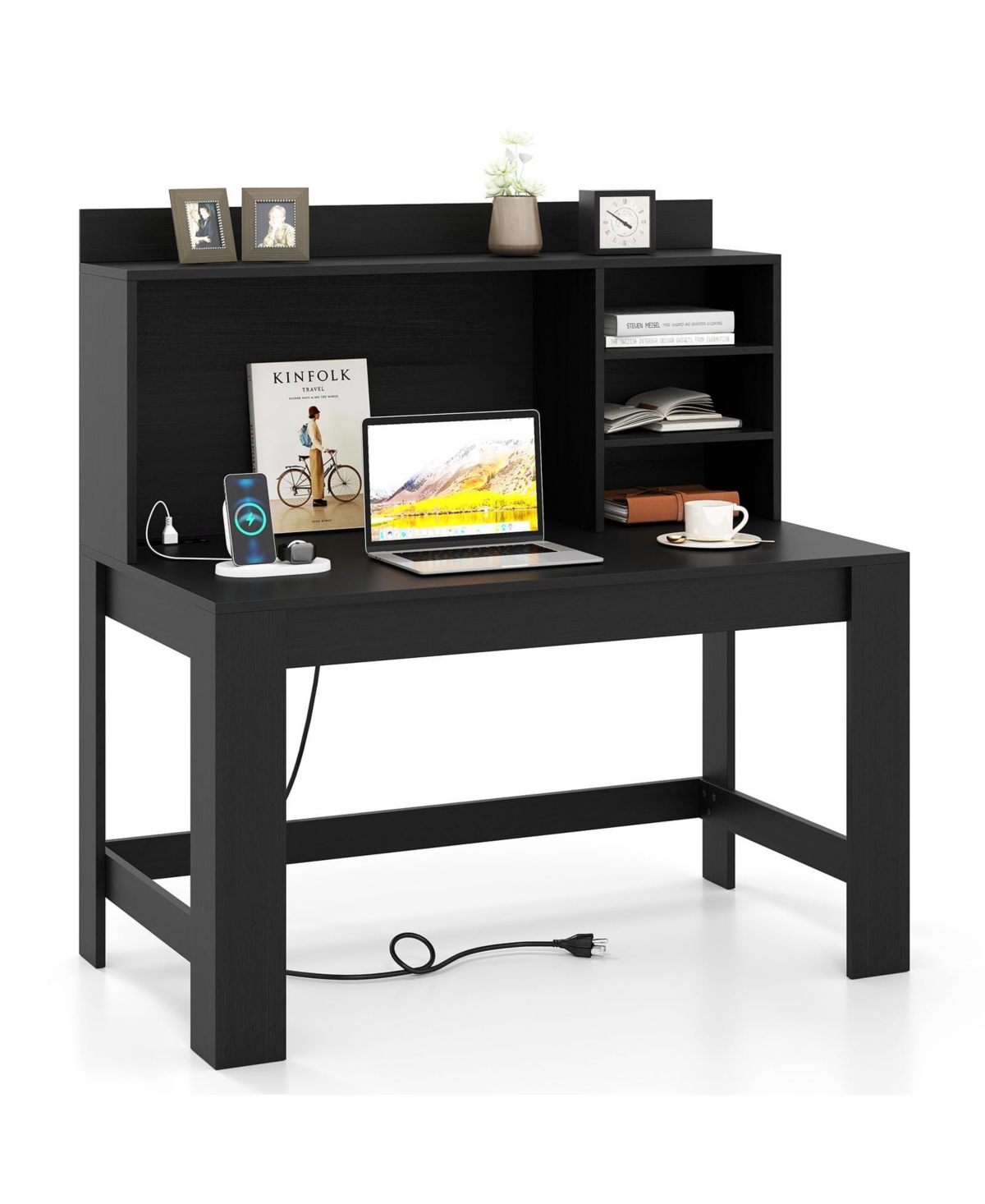 Click here for Mecale Modern Home Office Desk with Hutch and Stor... prices