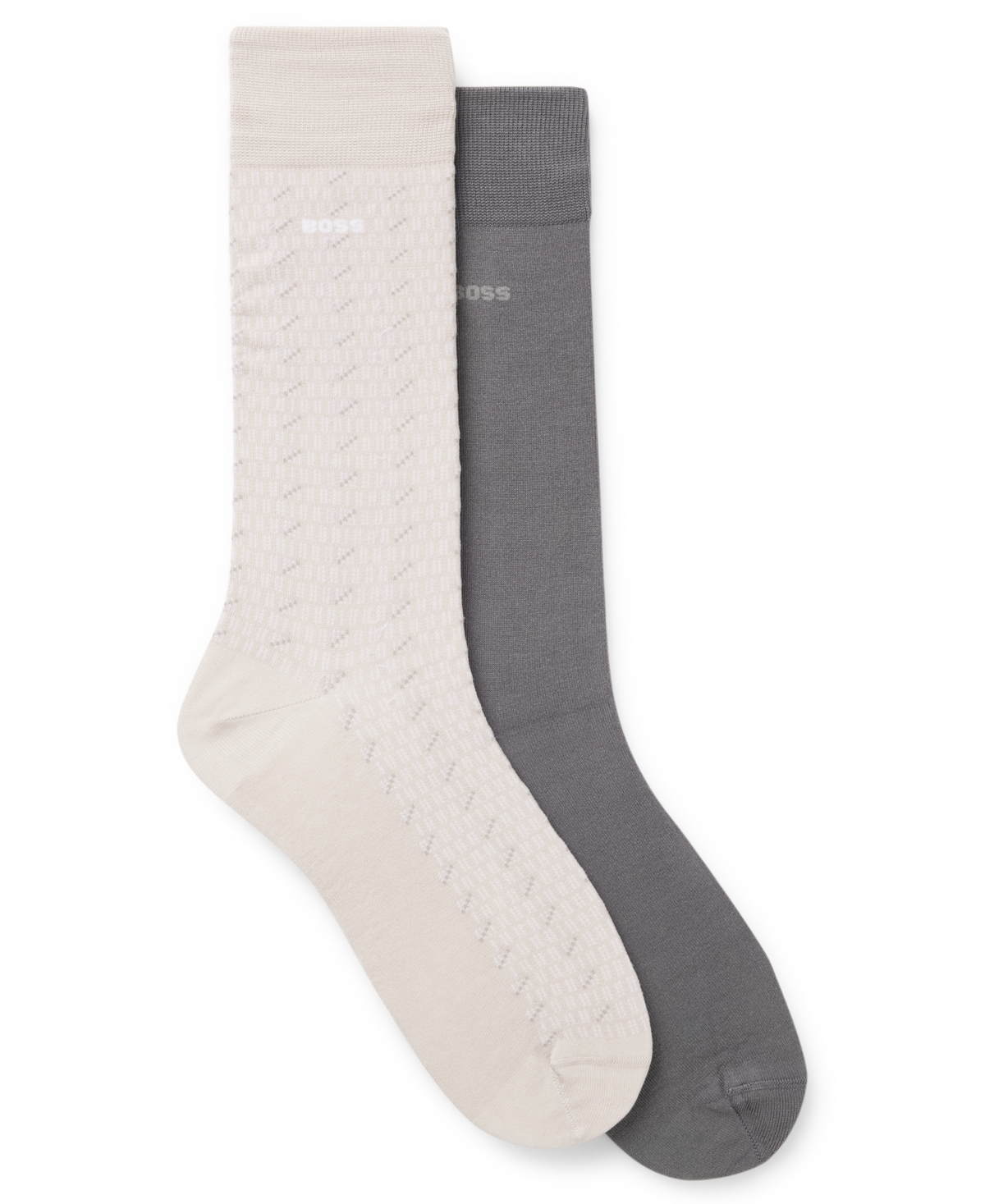 Click here for Hugo Boss Mens Pin Pattern Socks  2-Pack - Cream/G... prices