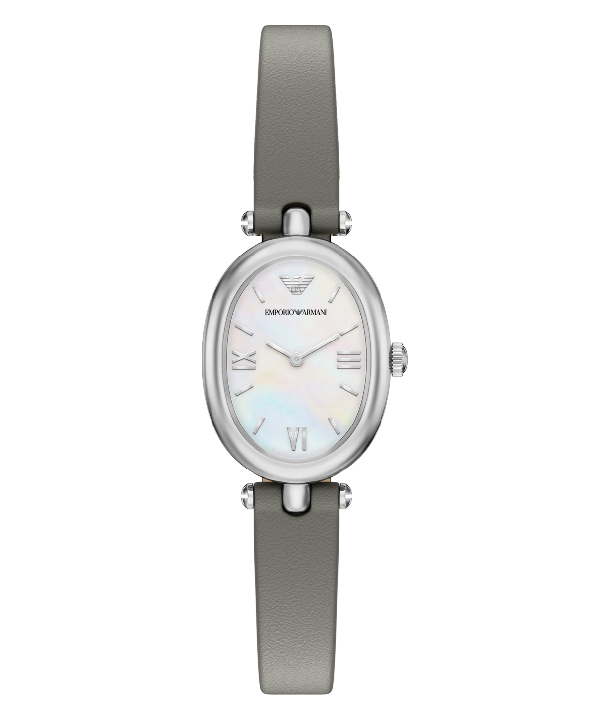 Click here for Emporio Armani Womens Quartz Two-Hand Gray Leather... prices