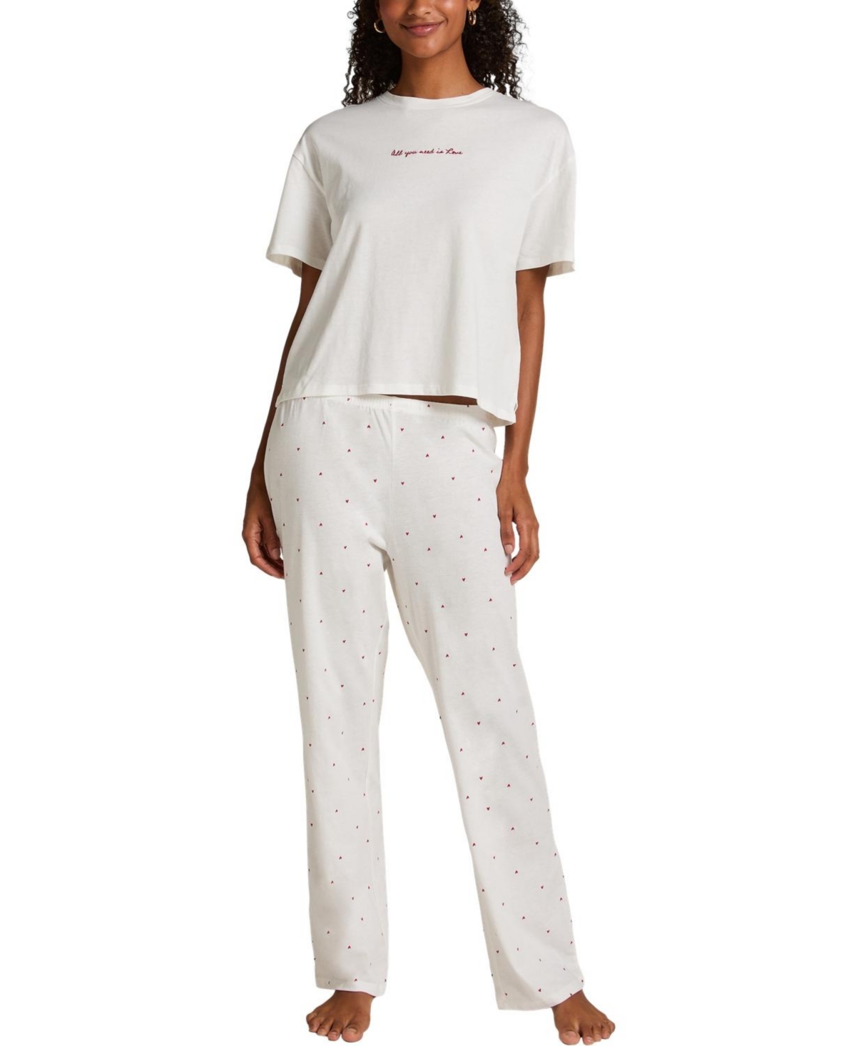 Click here for Hunkemoller Womens Pyjama Set Cotton Print - Garde... prices