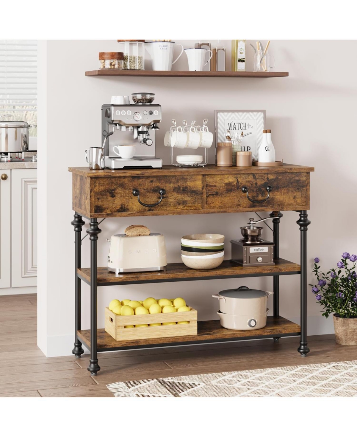 Click here for gaomon Entryway Table with Drawers and Storage She... prices