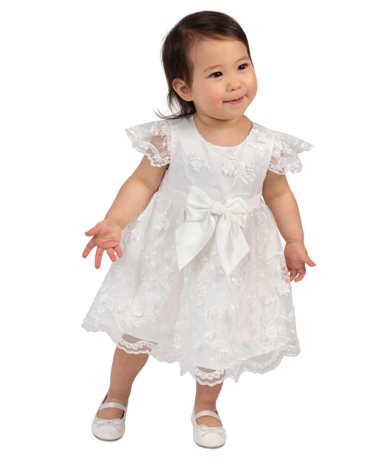 Click here for Rare Editions Baby Girls Check Peter Pan Collar Fl... prices